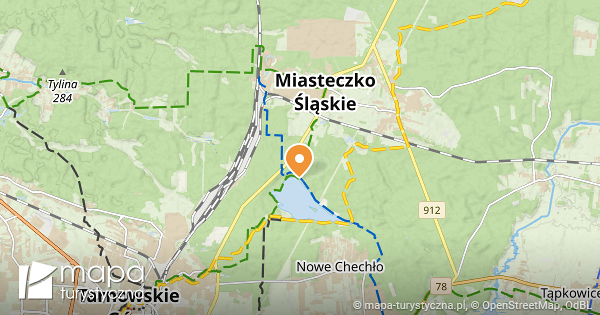 Zalew Nakło-Chechło, plaża - mapa szlaków turystycznych | mapa ...