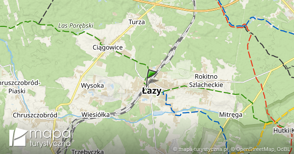 Łazy - mapa szlaków turystycznych | mapa-turystyczna.pl