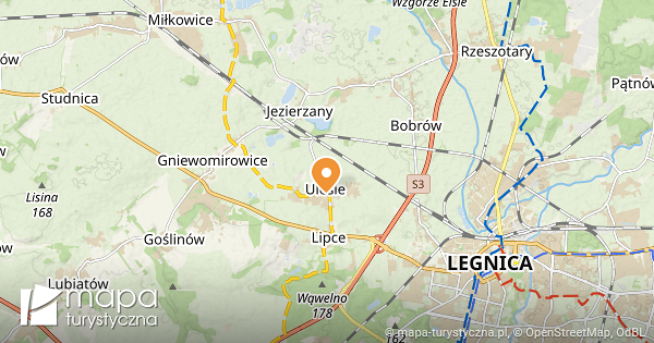 Ulesie - mapa szlaków turystycznych | mapa-turystyczna.pl