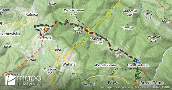 Trasa przez: Schron turystyczny BdPN Chatka Puchatka | mapa-turystyczna.pl