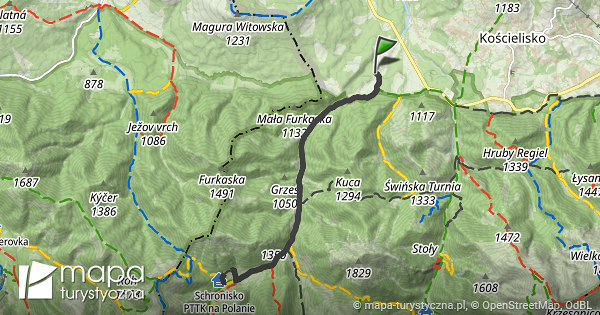 Trasa przez: Schronisko PTTK na Polanie Chochołowskiej | mapa ...