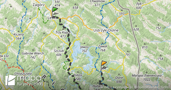 Trasa: Lesko – Polana | mapa-turystyczna.pl