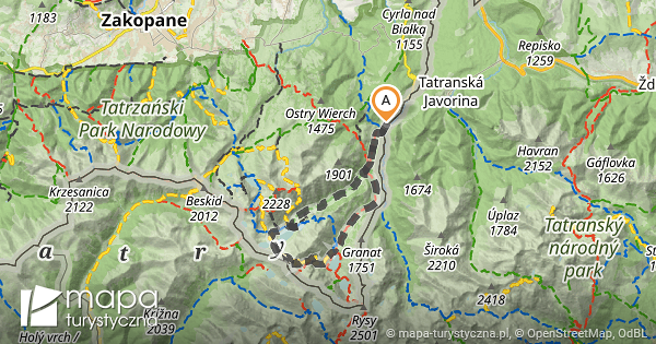 Trasa: Palenica Białczańska – Palenica Białczańska | mapa-turystyczna.pl