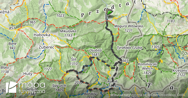 Trasa z: Oravice | mapa-turystyczna.pl