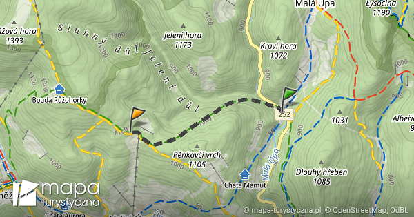Trasa z: Dolní Malá Úpa | mapa-turystyczna.pl