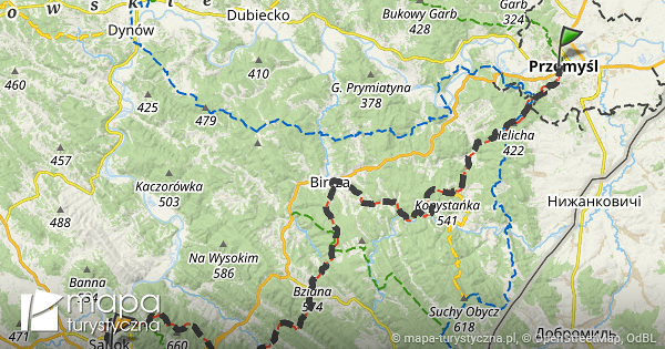 Trasa: Przemyśl – Sanok, PKP | mapa-turystyczna.pl