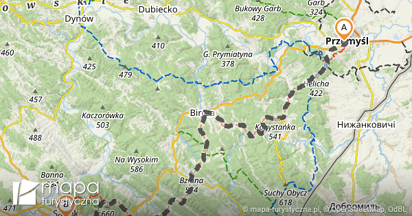 Trasa do: Sanok, ul. Dworcowa | mapa-turystyczna.pl