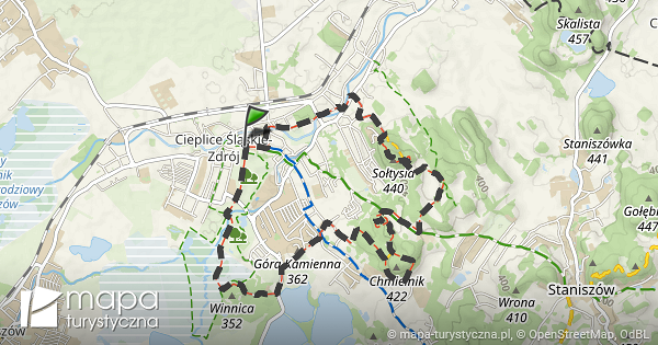 Trasa: Cieplice, pl. Piastowski – Cieplice, pl. Piastowski | mapa ...
