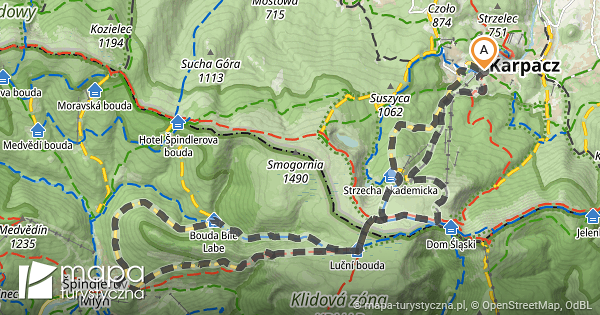 Trasa: Karpacz, ul. Gimnazjalna – Karpacz, ul. Gimnazjalna | mapa ...