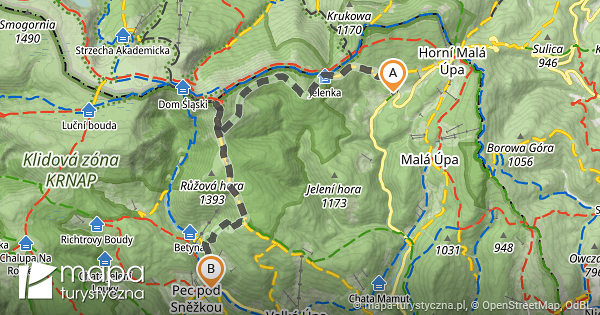 Trasa do: Pec pod Sněžkou | mapa-turystyczna.pl
