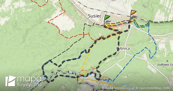 Trasa: Susiec – Susiec, park | mapa-turystyczna.pl