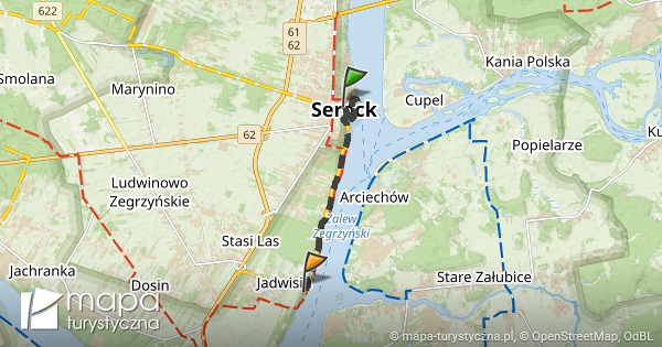 Trasa przez: Serock | mapa-turystyczna.pl