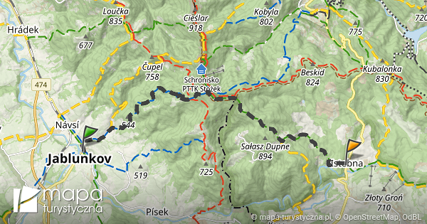 Trasa: Jablunkov – Istebna | mapa-turystyczna.pl