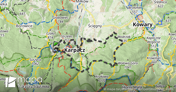 Trasa przez: Karpacz | mapa-turystyczna.pl