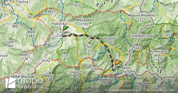 Trasa z: Zuberec | mapa-turystyczna.pl