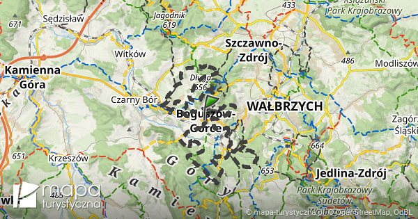 Trasa: Boguszów-Gorce – Boguszów-Gorce | mapa-turystyczna.pl