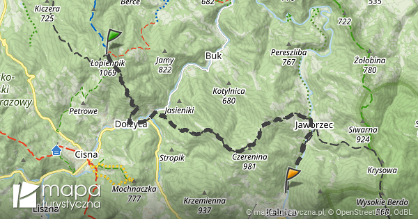 Trasa: Łopiennik – Kalnica, początek ścieżki "Bieszczady Odnalezione ...