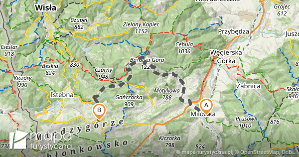 Trasa do: Koniaków | mapa-turystyczna.pl