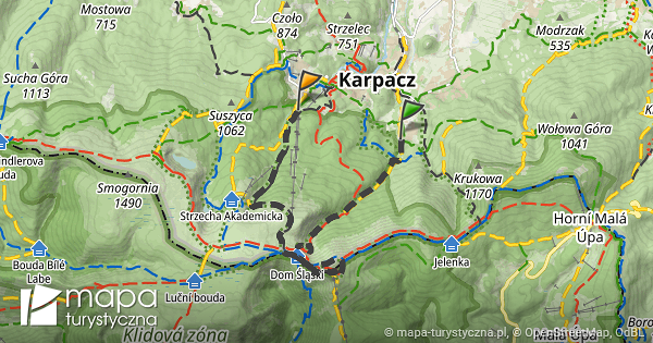 Trasa: Karpacz, Wilcza Poręba, ul. Sarnia – Karpacz, ul. Olimpijska ...