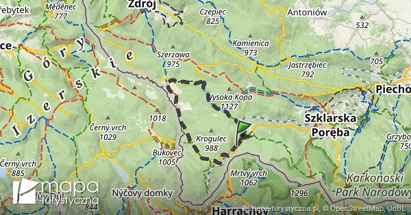 Trasa: Polana Jakuszycka – Polana Jakuszycka | mapa-turystyczna.pl