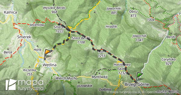 Trasa przez: Schron turystyczny BdPN Chatka Puchatka | mapa-turystyczna.pl