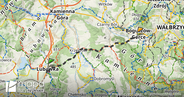 Trasa z: Lubawka | mapa-turystyczna.pl