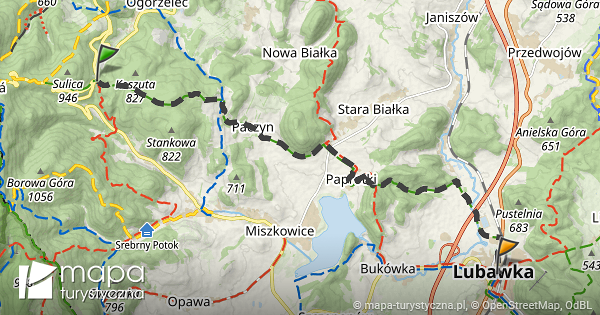 Trasa: Rozdroże Kowarskie – Lubawka | mapa-turystyczna.pl