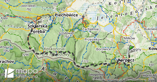 Trasa z: Karpacz | mapa-turystyczna.pl