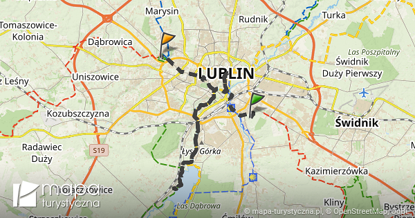 Trasa przez: Lublin | mapa-turystyczna.pl