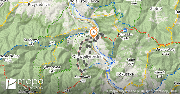 Trasa do: Rytro, stacja kolejowa | mapa-turystyczna.pl