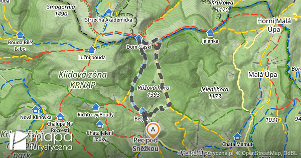 Trasa: Pec pod Sněžkou – Pec pod Sněžkou | mapa-turystyczna.pl