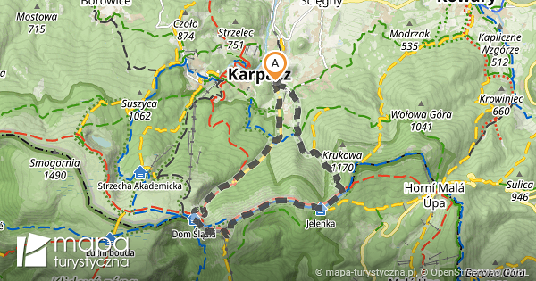 Trasa: Karpacz, Łomniczka – Karpacz, Łomniczka | mapa-turystyczna.pl