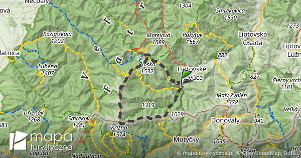 Trasa: Vyšná Revúca – Vyšná Revúca | mapa-turystyczna.pl