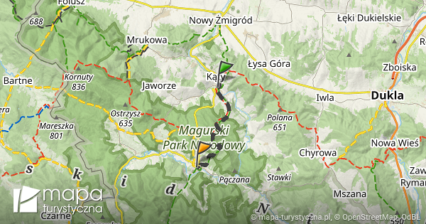 Trasa do: Krempna | mapa-turystyczna.pl