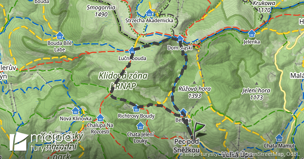Trasa: Pec pod Sněžkou – Pec pod Sněžkou | mapa-turystyczna.pl