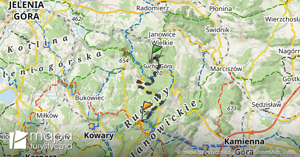 Trasa: Krowiarka – Ostra Mała, punkt widokowy | mapa-turystyczna.pl