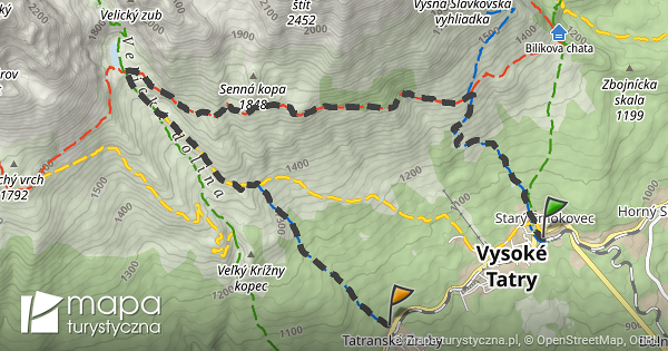 Trasa: Starý Smokovec, Tatranská elektrická železnica – Tatranské Zruby ...