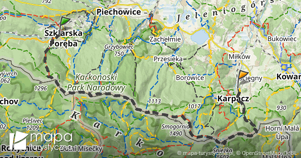 Trasa: Szklarska Poręba – Karpacz | mapa-turystyczna.pl