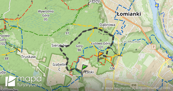 Trasa: Laski – Odejście ścieżki dydaktycznej | mapa-turystyczna.pl