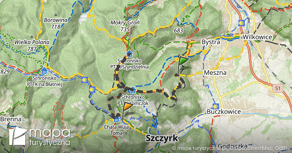 Trasa: Stracona Matka – Pod Przełęczą Karkoszczonka | mapa-turystyczna.pl