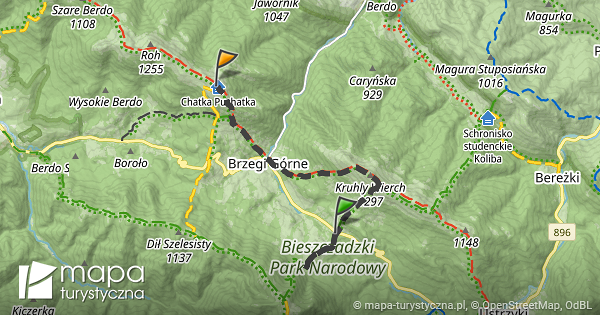 Trasa: Przełęcz Wyżniańska – Schron turystyczny BdPN Chatka Puchatka ...