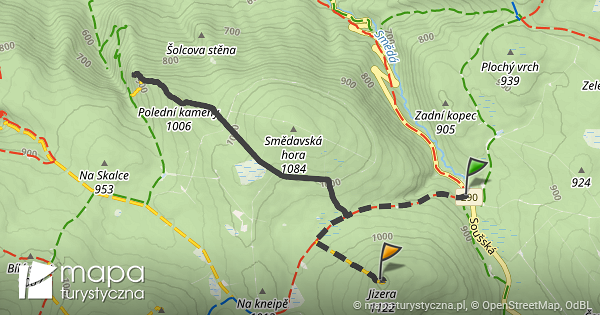 Trasa: Smědava – Jizera | mapa-turystyczna.pl