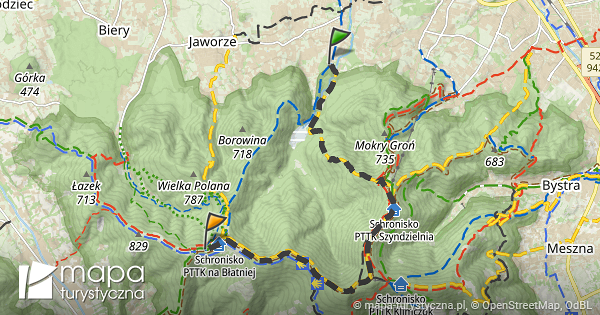 Trasa: Bielsko-Biała, Dolina Wapienicy – Ranczo Błatnia | mapa ...