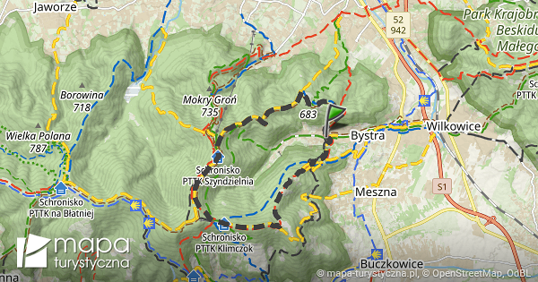 Trasa: Bystra Śląska – Bystra Śląska, ul. Beskidzka | mapa-turystyczna.pl