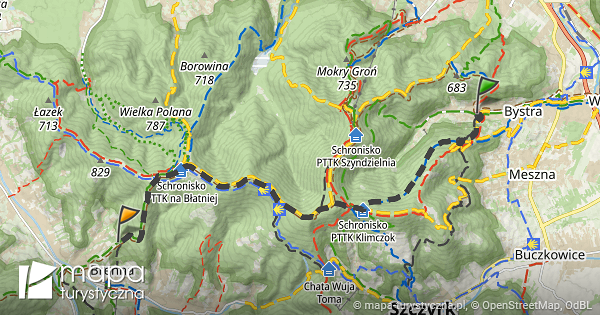 Trasa: Bystra Śląska – Brenna, Pod Las | mapa-turystyczna.pl
