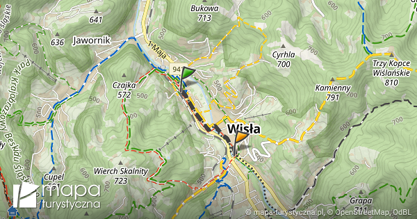 Trasa: Wisła – Wisła, Oaza | mapa-turystyczna.pl
