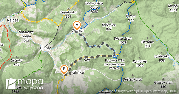 Trasa: Złatna – Glinka | mapa-turystyczna.pl