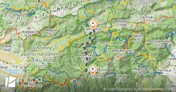 Trasa: Terchová – Veľký Kriváň | mapa-turystyczna.pl