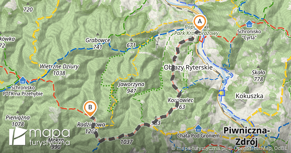Trasa: Rytro – Radziejowa | mapa-turystyczna.pl