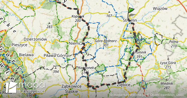 Trasa z: Strzelin, stacja kolejowa | mapa-turystyczna.pl